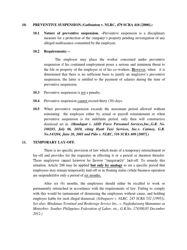 Prevention Suspension | PDF | Employment | Labour Law