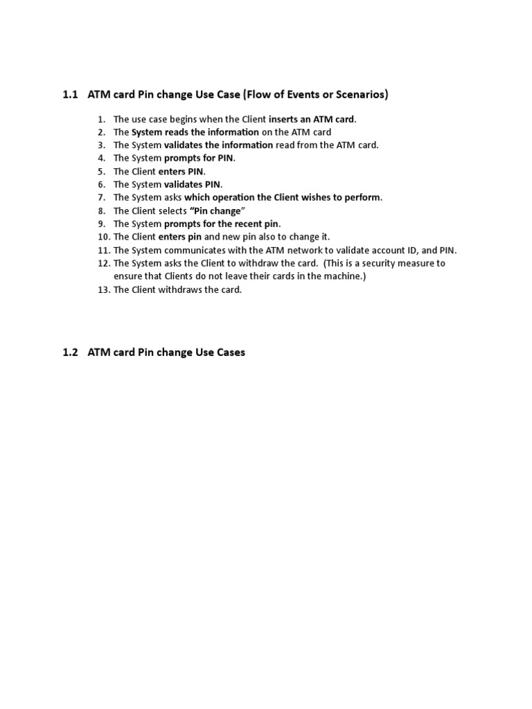 ATM PIN Change Process Explained | PDF | Personal Identification Number ...