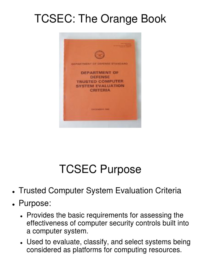 Orange Book | PDF | Documentation | Computer Security