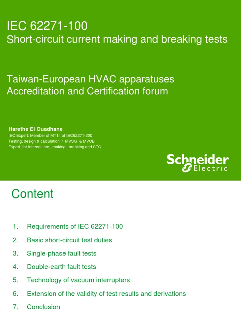 Short-Circuit Current Making and Breaking Tests | PDF | Electrical ...