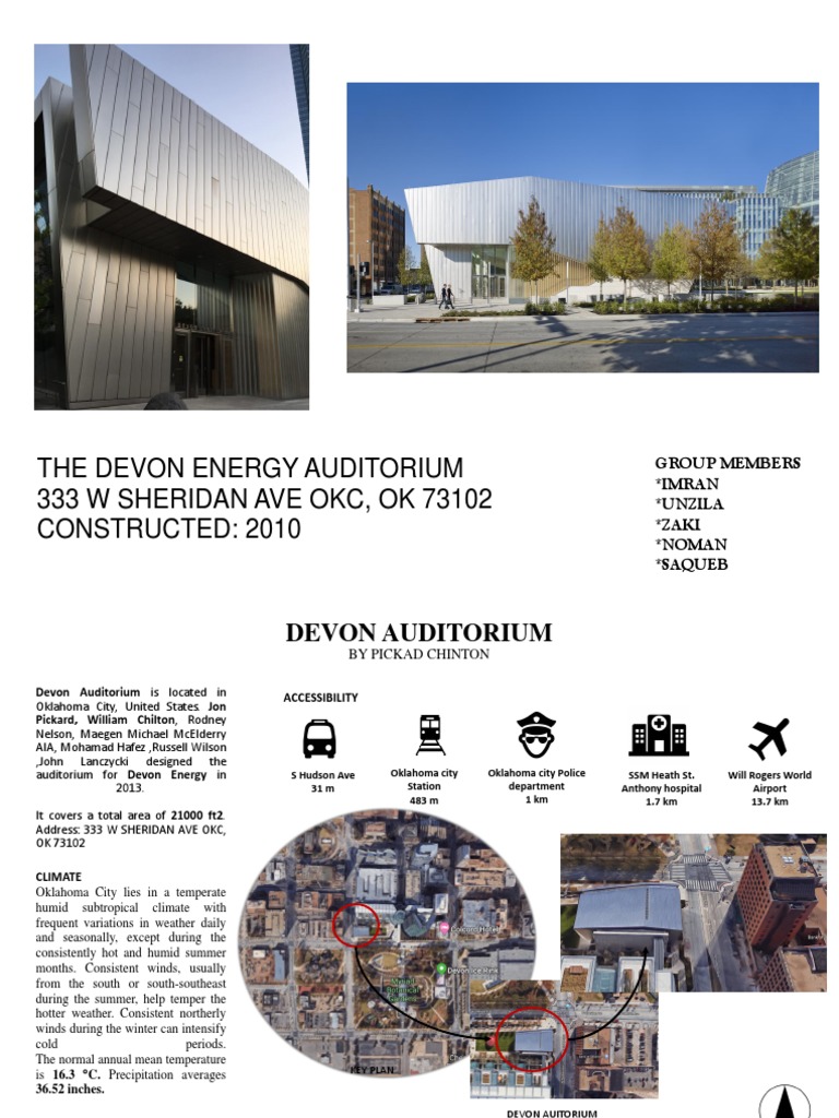 The Devon Energy Auditorium 333 W Sheridan Ave Okc, Ok 73102 ...