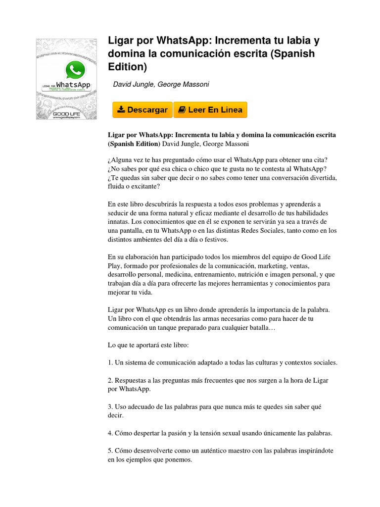 Ligar Por Whatsapp Incrementa Tu Labia y Domina La Comunicacin Escrita ...