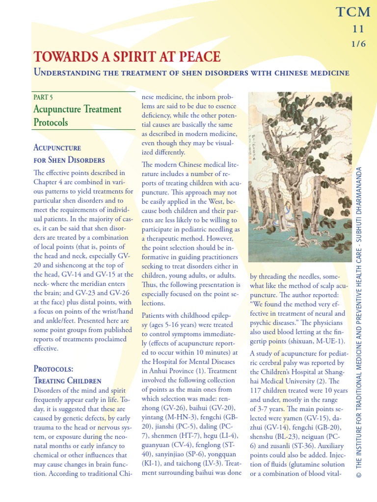 Towards A Spirit at Peace: Understanding The Treatment of Shen ...