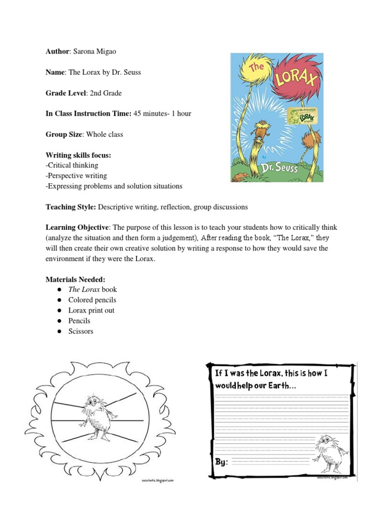 The Lorax Lesson Plans