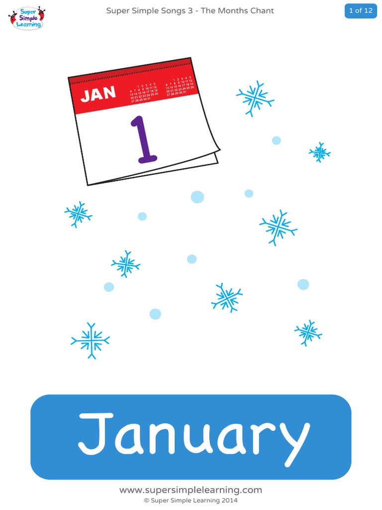 The Months Chant Flashcards PDF | PDF