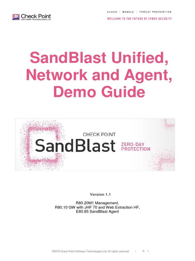 Sandblast Unified, Network and Agent, Demo Guide | PDF | Malware | Phishing