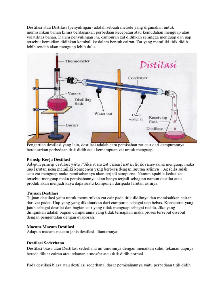 Destilasi Atau Distilasi | PDF