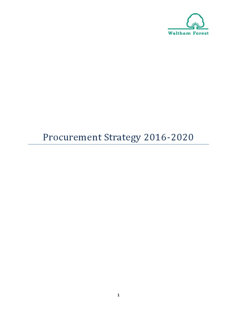 Procurement Strategy English | PDF | Procurement | Supply Chain