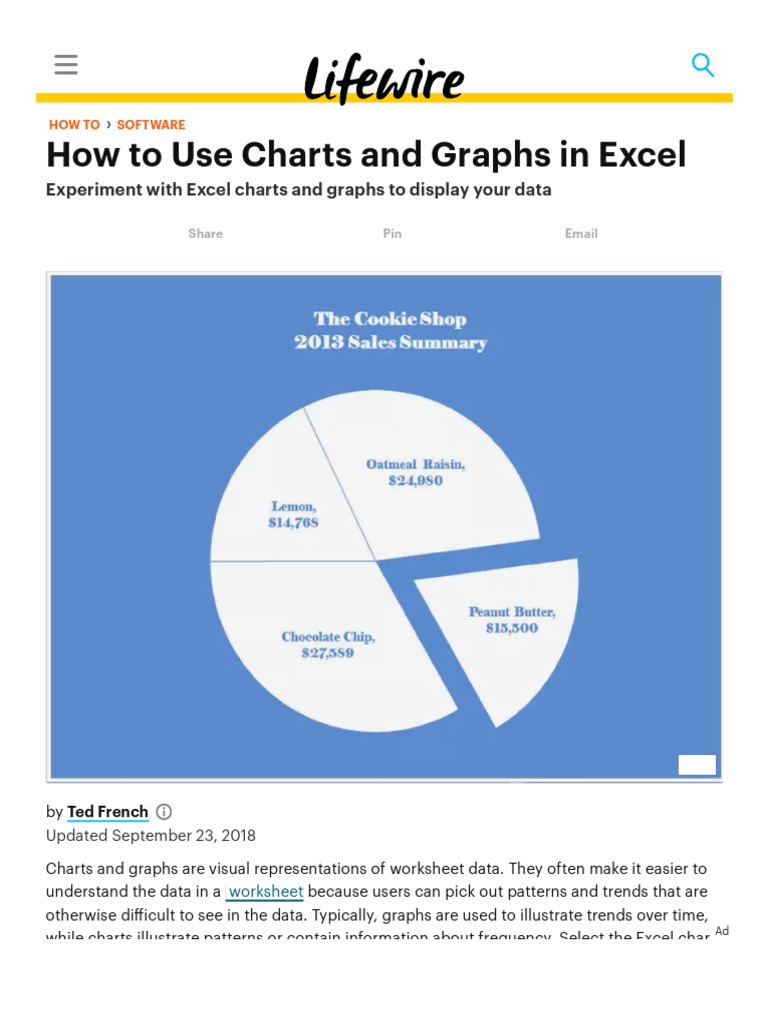 How to Use Charts and Graphs in Excel | PDF | Chart | Pie Chart
