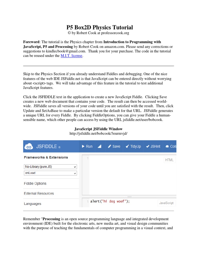 P5 Box2D Physics Tutorial: Foreword: The Tutorial Is The Physics ...