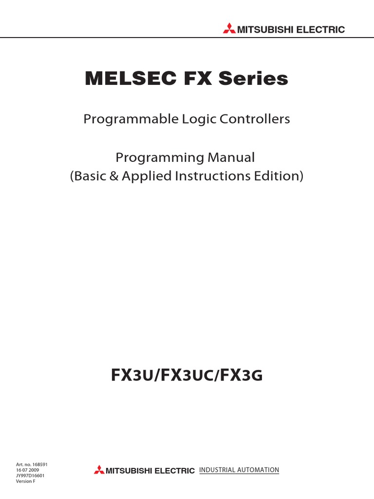 Full FX3U FX3UC FX3G Programming Basic Applied Instructions Edition | PDF | Timer | Programmable ...