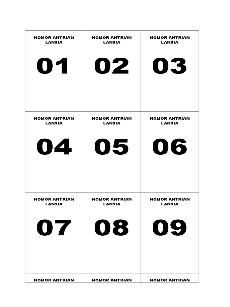 Nomor Antrian | PDF