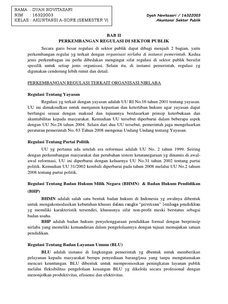 Regulasi Akuntansi Sektor Publik Indonesia | PDF | Pengelolaan Keuangan ...