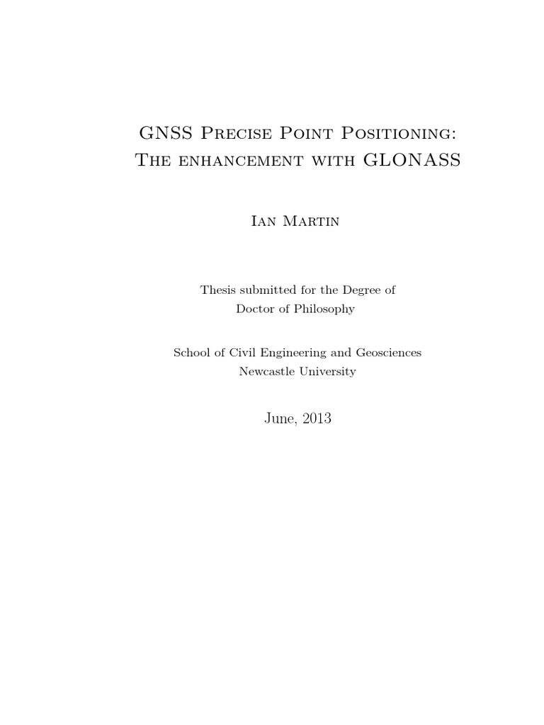 GNSS Precise Point Positioning | PDF | Global Positioning System | Nature