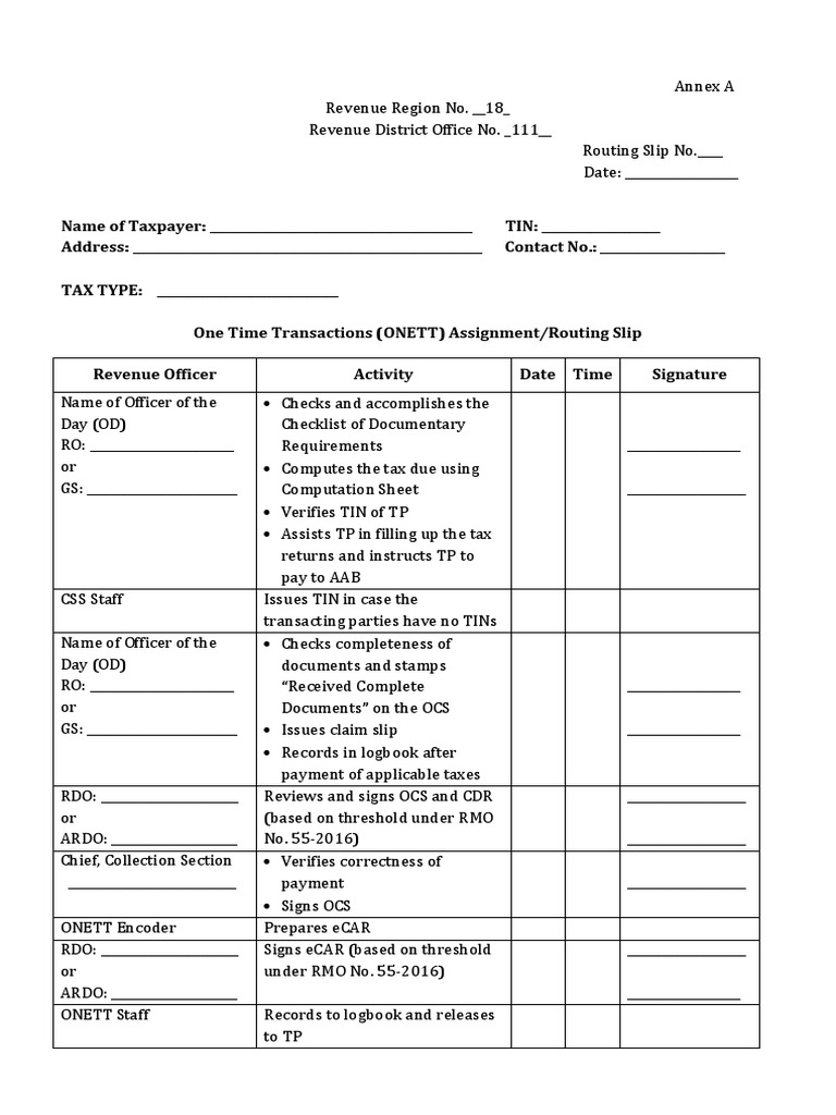 Annex A | PDF | Government Finances | Taxes