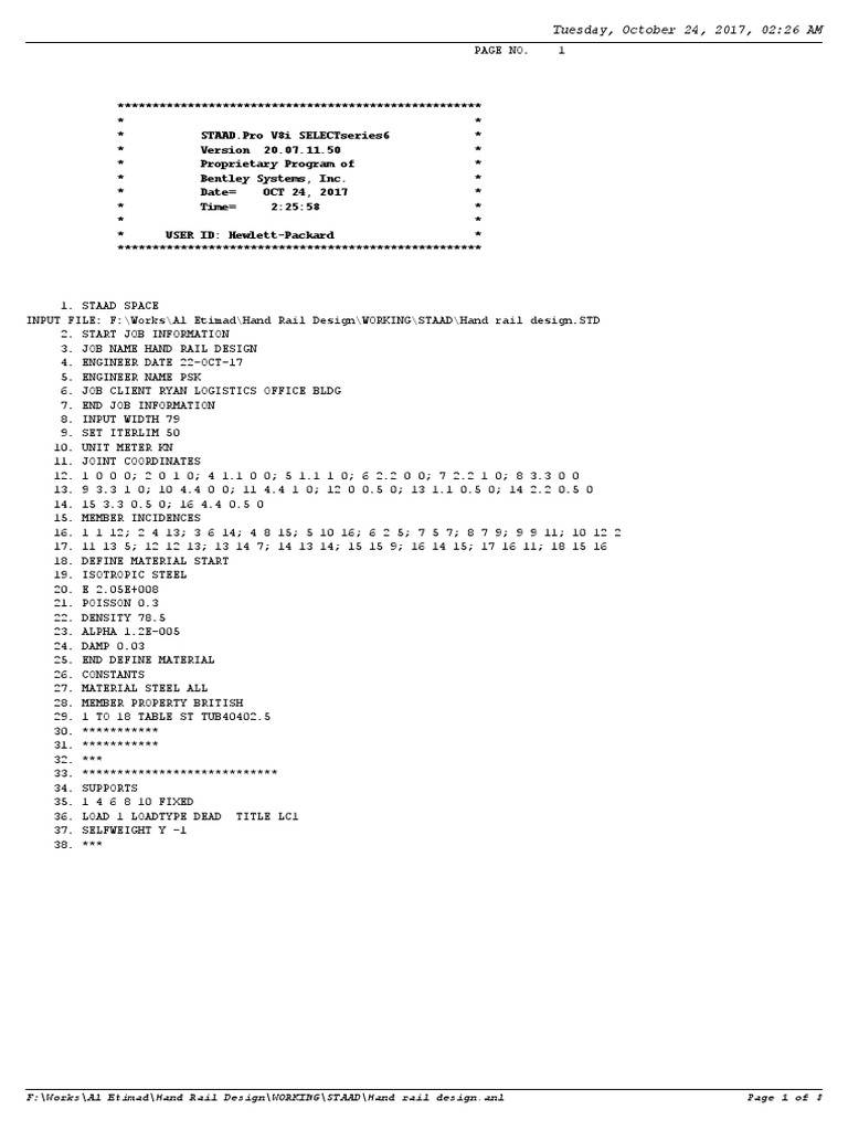 Staad | PDF | Applied And Interdisciplinary Physics | Mechanical Engineering