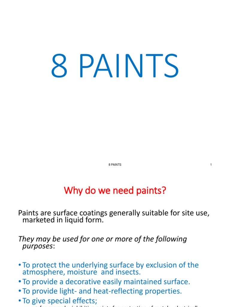 8 Paints | Download Free PDF | Paint | Varnish
