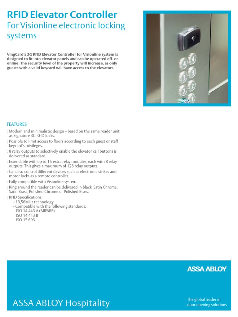 Visionline Elevator Controller Product Sheet en | PDF | Elevator ...