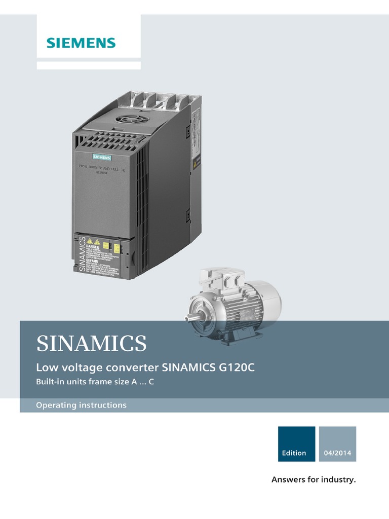 Siemens g120c Operator Manual | Electrical Connector | Power Inverter ...