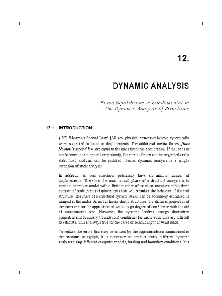 Dynamic Analysis of Structural Systems | PDF | Normal Mode | Matrix ...