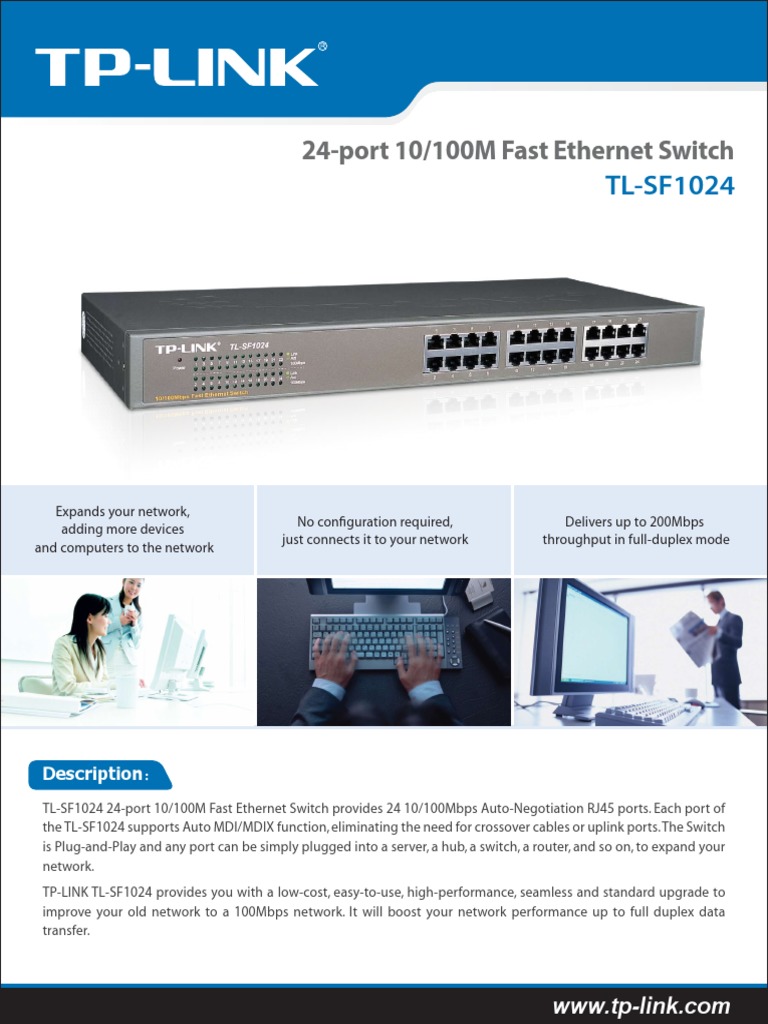TL sf1024 | PDF | Network Switch | Duplex (Telecommunications)