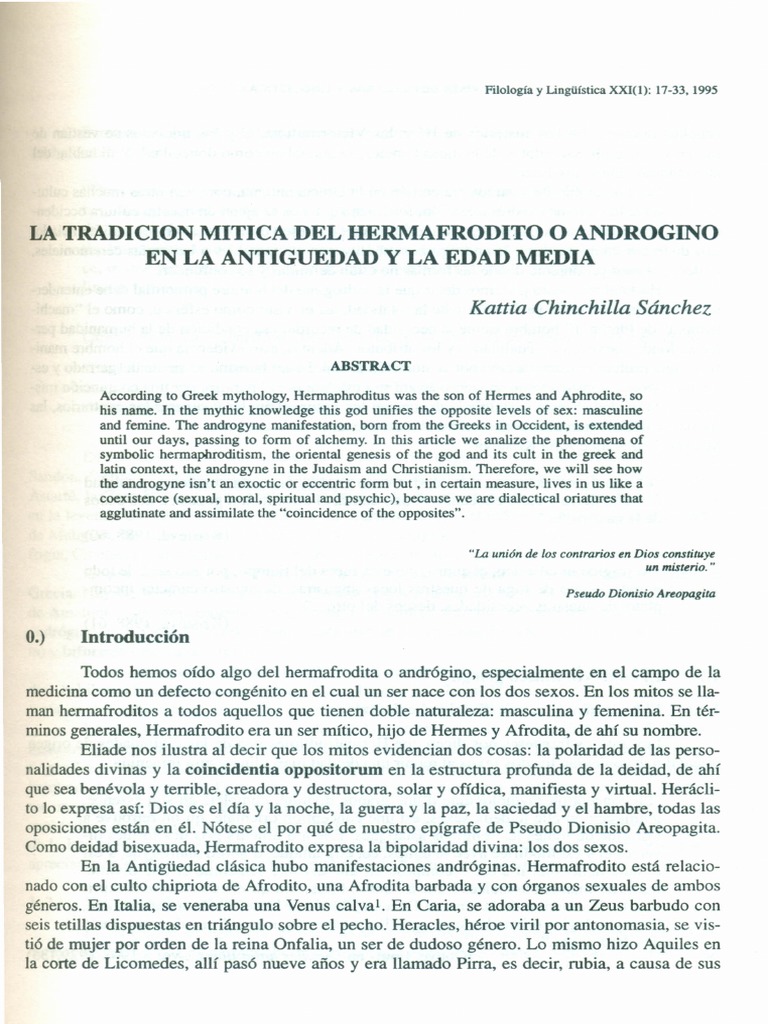 Hermafrodita o Andrógino PDF | PDF | Alquimia | Dioniso