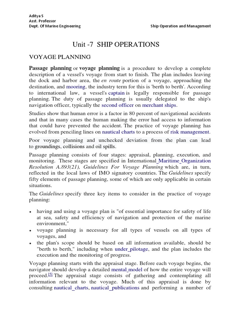 Voyage Planning | Download Free PDF | Water Transport | Navigation