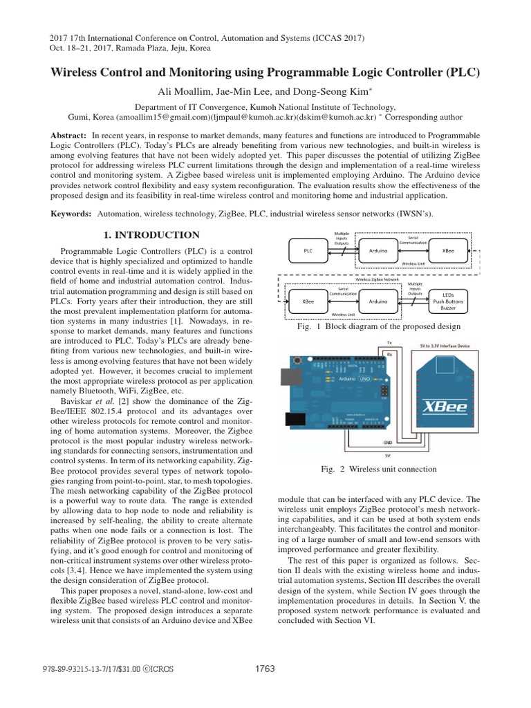 Wireless Control and Monitoring Using Programmable Logic Controller ...