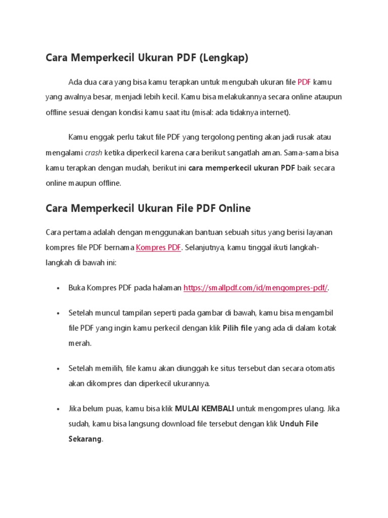 Cara Memperkecil File PDF | PDF