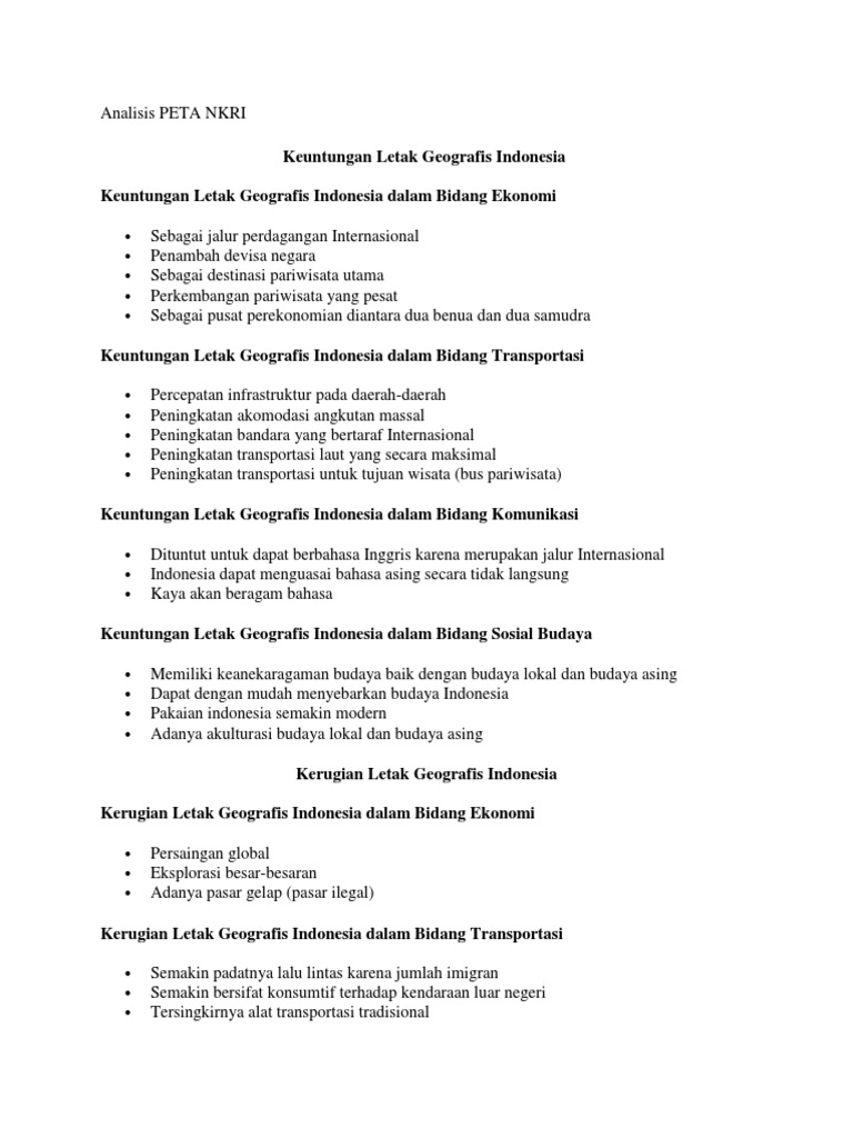 Analisis Peta Nkri | PDF