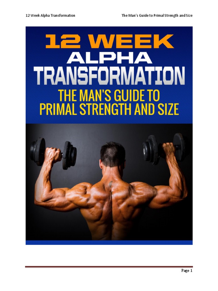 12 Week Alpha Transformation PDF | PDF | Copyright | Weight Training