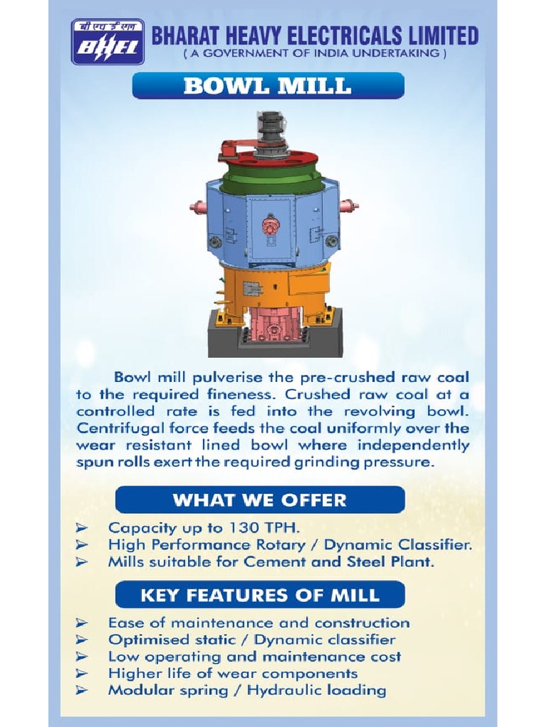 BHEL Bowl Mill | PDF