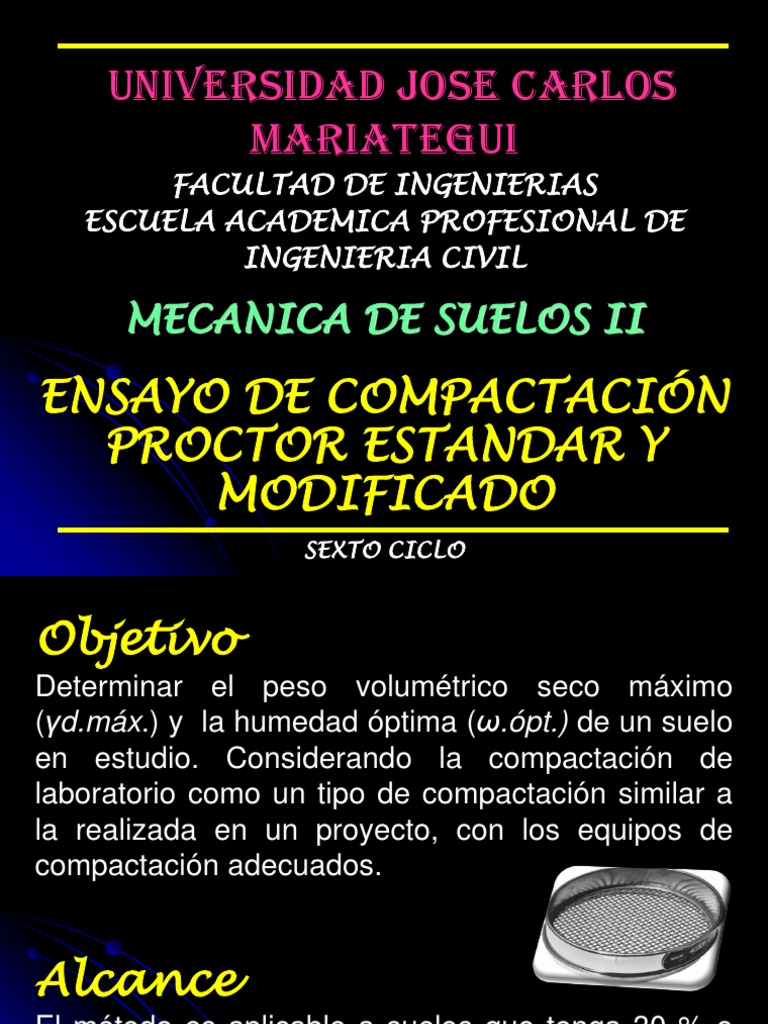 14 Ensayo de Compactación Proctor Estandar y Modificado | PDF ...