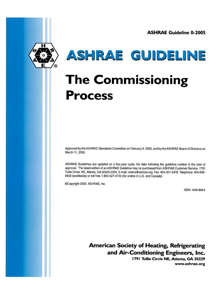 Commissioning ASHRAE STANDARD PDF | PDF