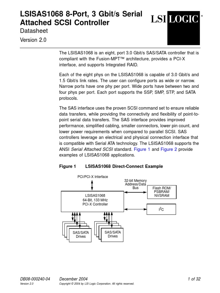 LSISAS1068 | PDF | Physical Layer Protocols | Computer Engineering