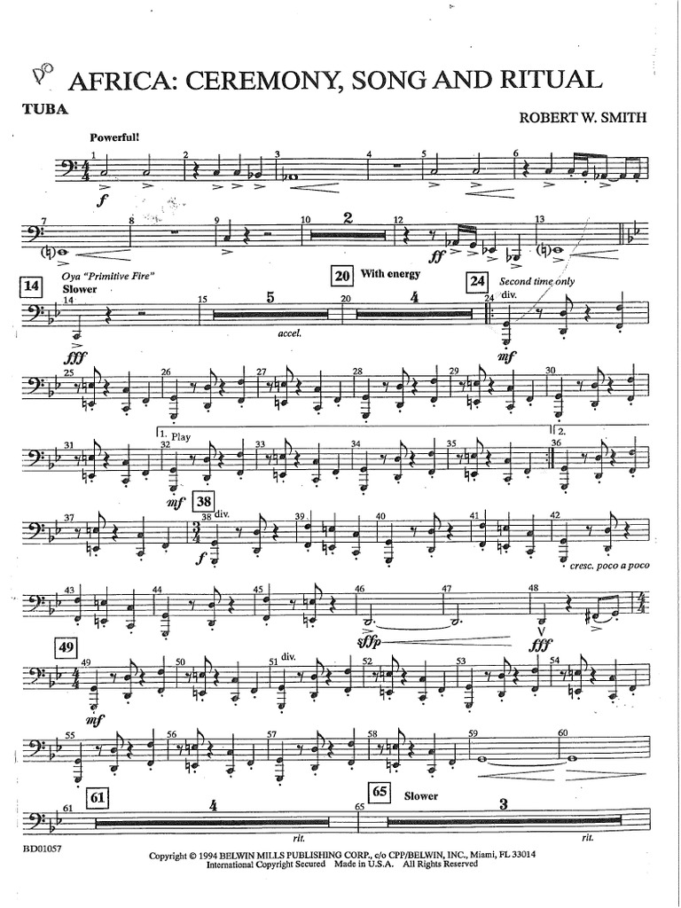 Africa - Ceremony, Song and Ritual Parts TUBA | PDF | Ceremonies ...