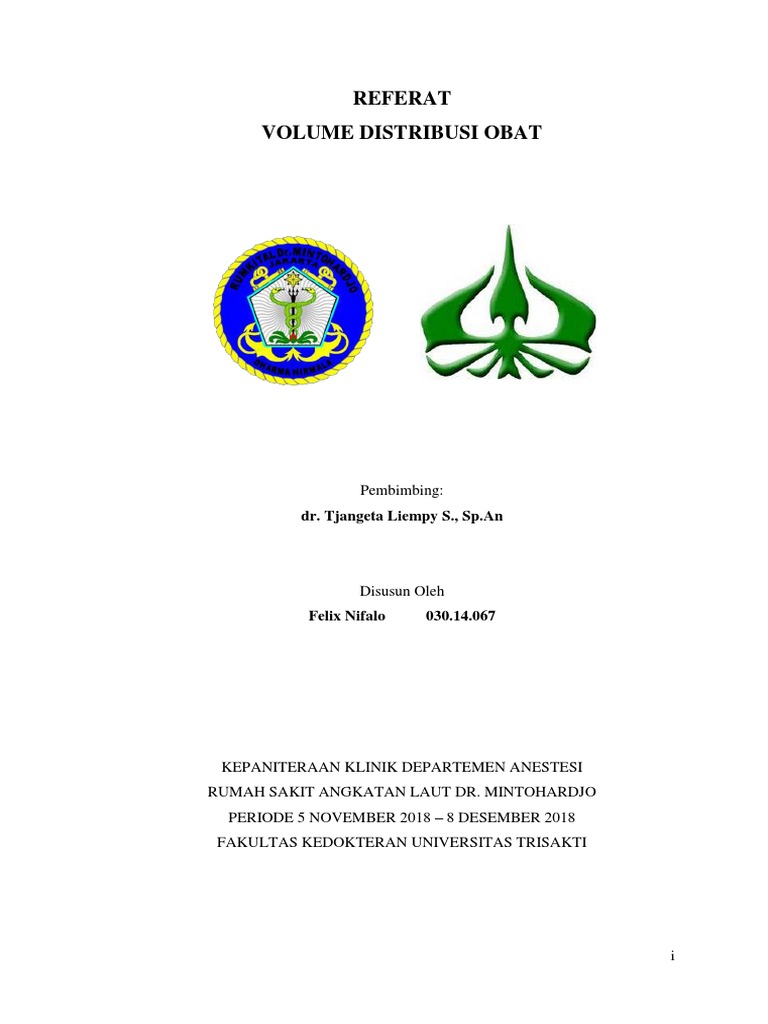 Referat Volume Distribusi Obat | PDF