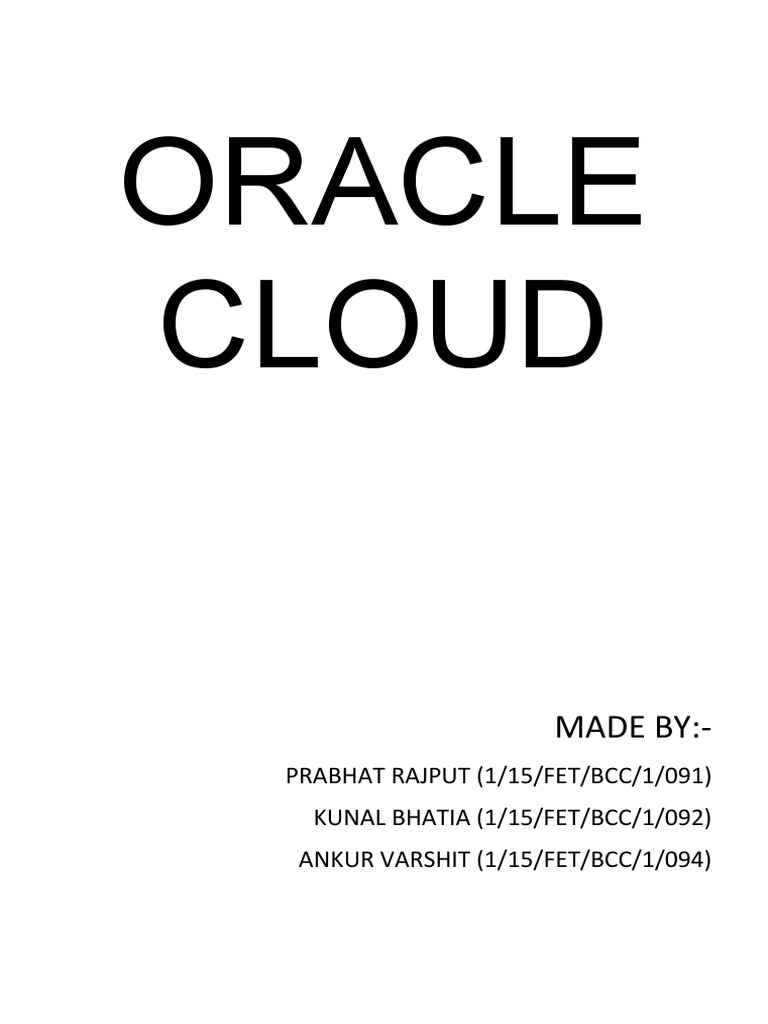Oracle Cloud: Made By | PDF | Centralized Computing | Software As A Service
