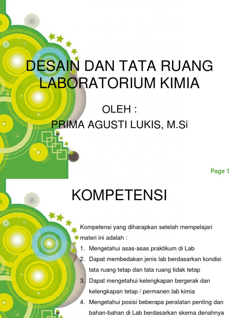 Desain dan Tata Ruang Laboratorium Kimia | PDF