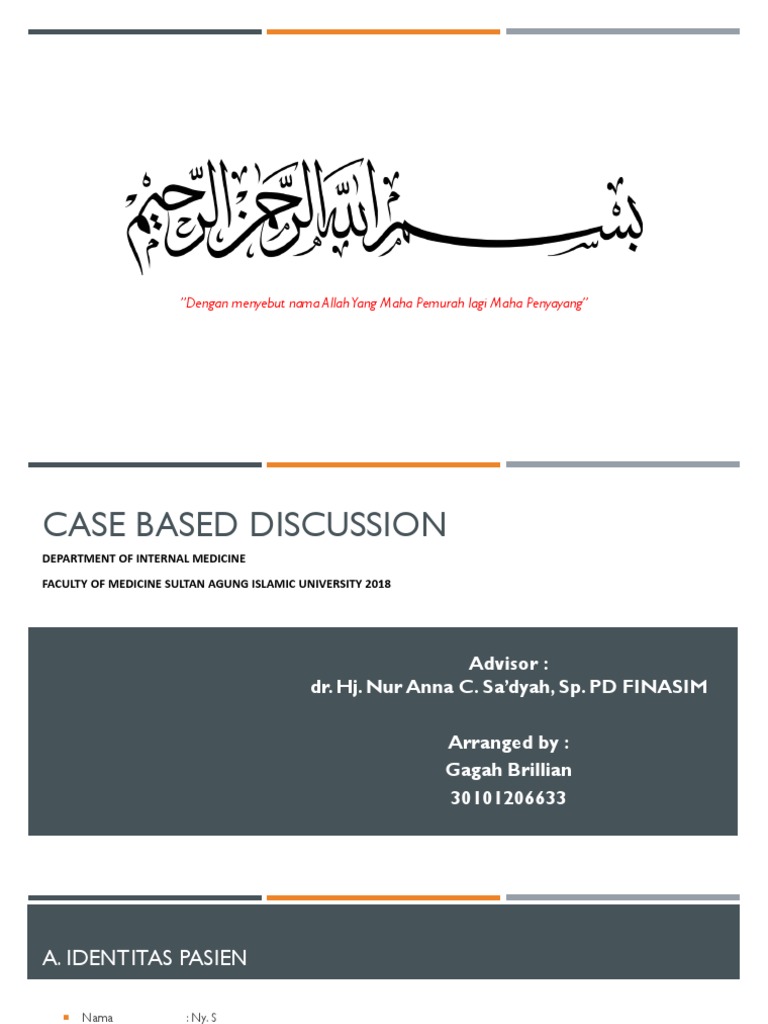 Case Based Discussion - Gagah Brillian | PDF