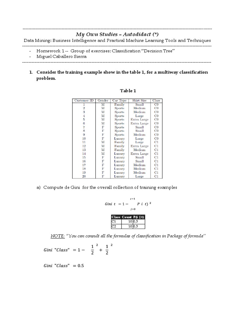 Homework1 Excersises | PDF | Statistical Classification | Applied Mathematics