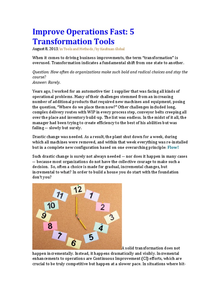 2 The 20 Keys Methodology | PDF | Lean Manufacturing | Inventory