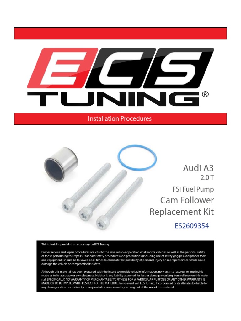 Cam Follower Install | PDF | Fuel Injection | Pump