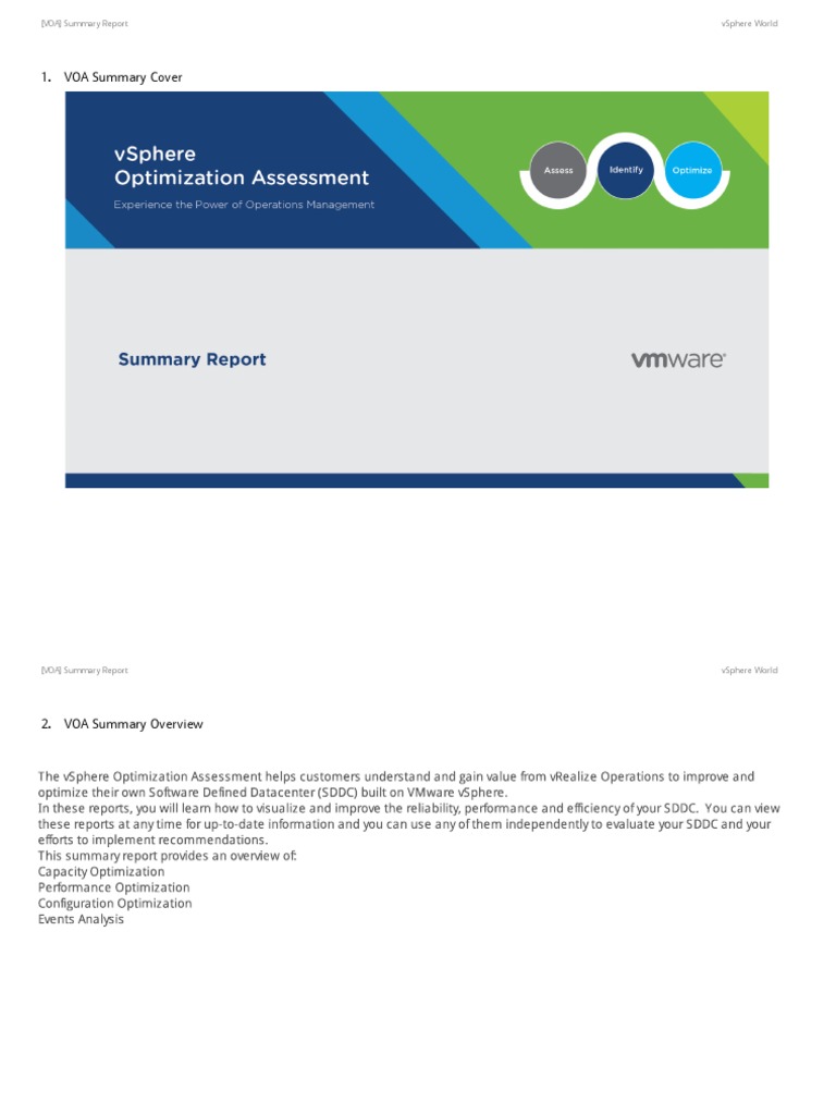 11-1-18 (VOA) Summary Report VSphere World | PDF | Technology ...