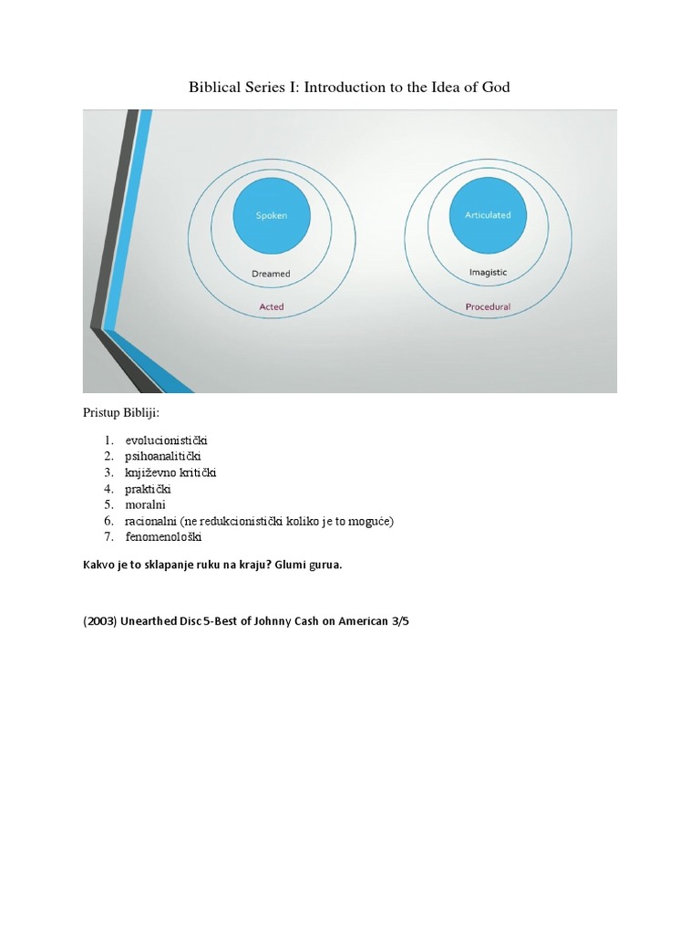 Biblical Series I: Introduction To The Idea of God | PDF | Philosophy