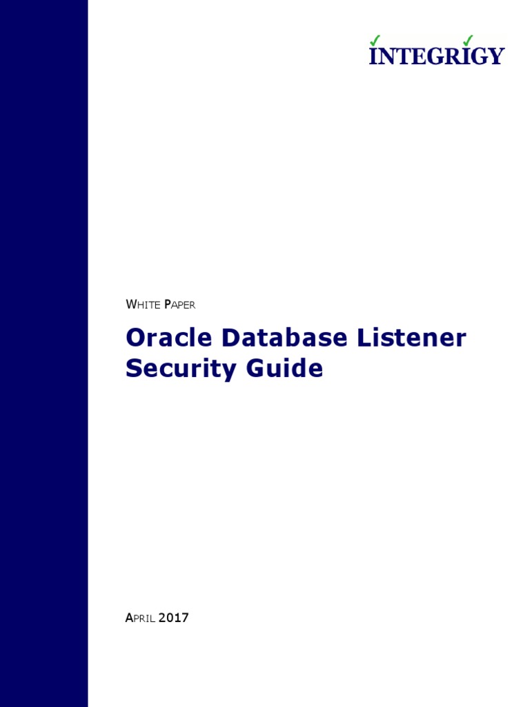 Integrigy Oracle Listener Tns Security Pdf Oracle Database Port