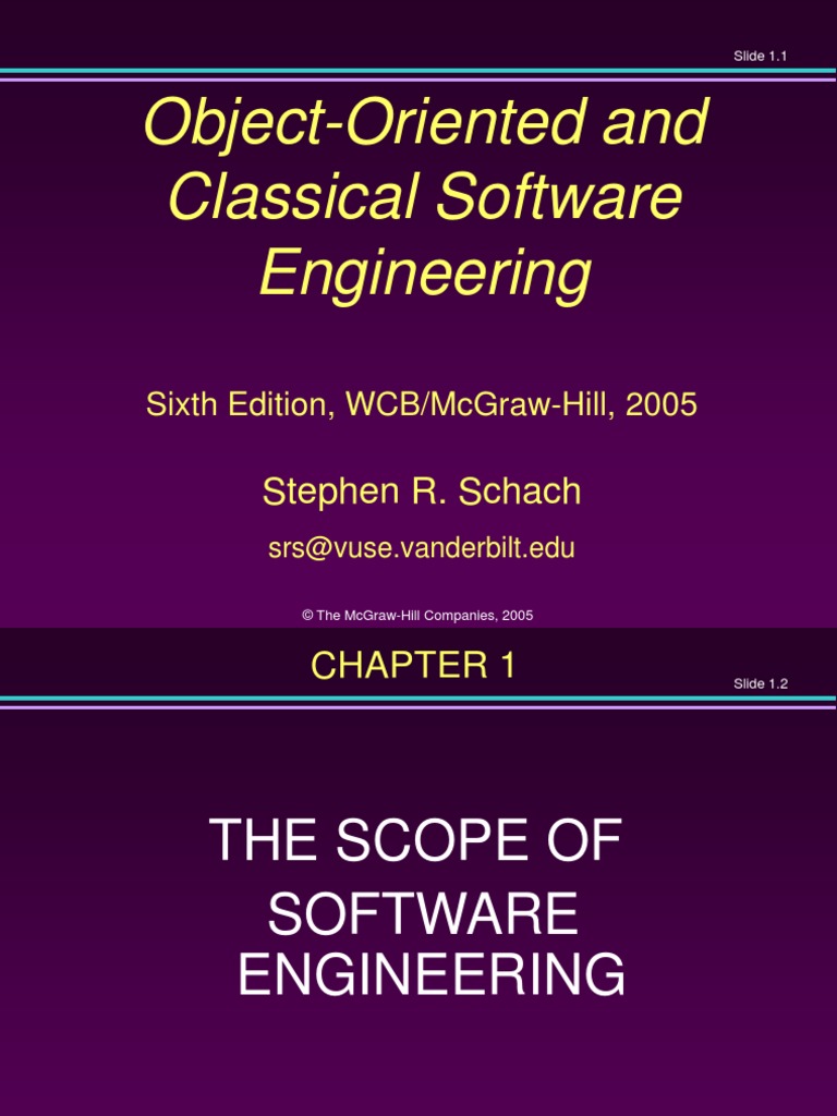 Object-Oriented and Classical Software Engineering: Stephen R. Schach | PDF | Object Oriented ...