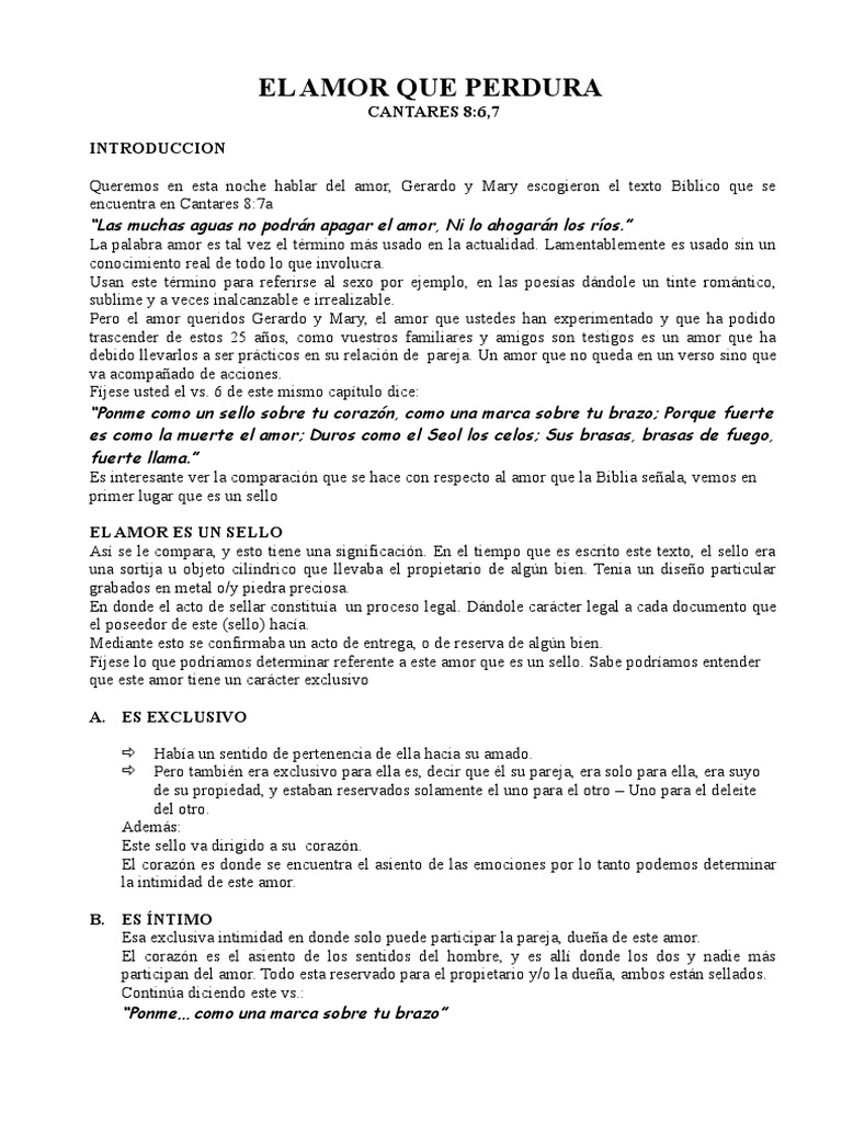 El Amor Que Perdura | PDF | Amor | Dios El Amor Que Perdura | PDF | Amor | Dios