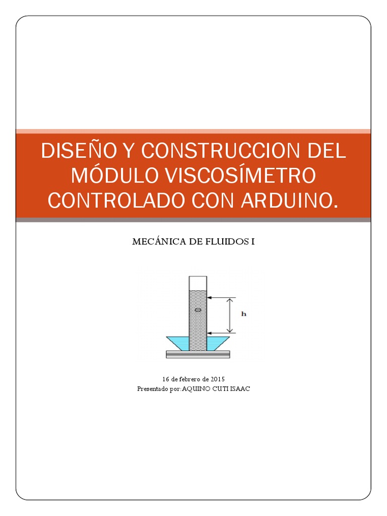 Viscosimetro Con Arduino PDF | PDF | Líquidos | Temperatura