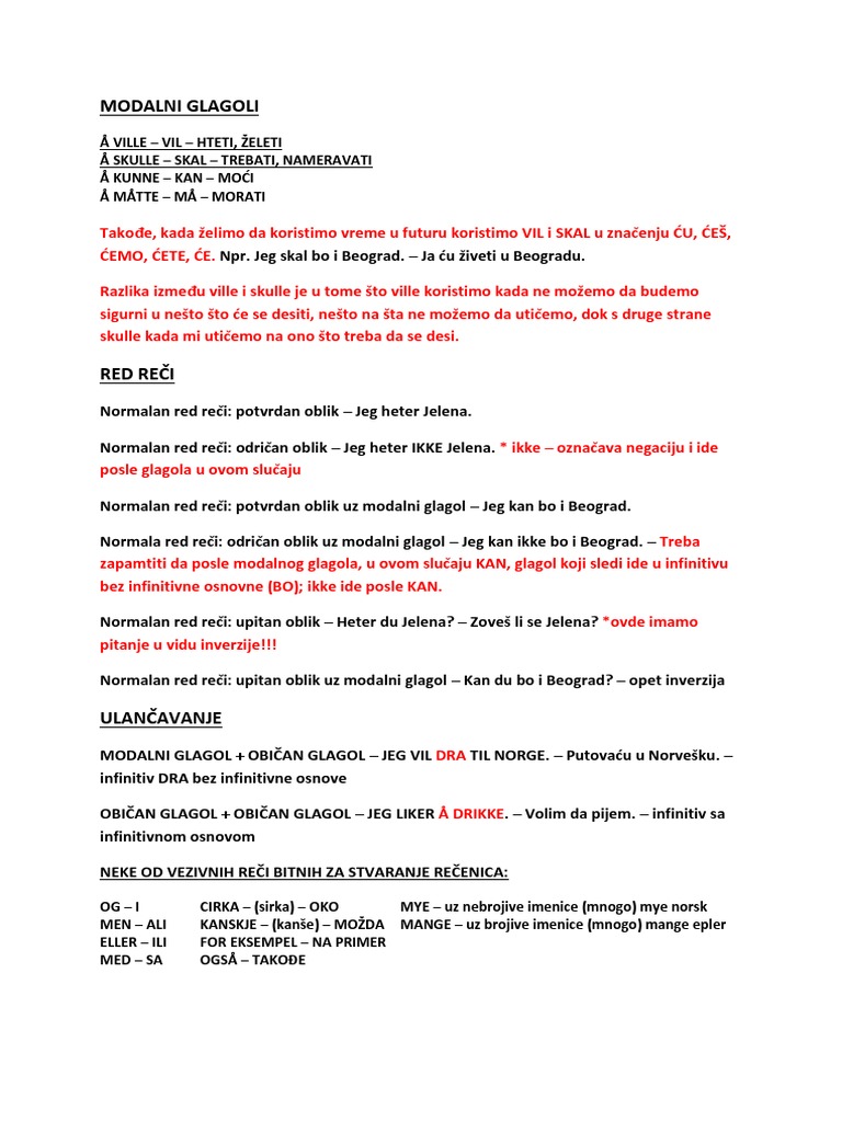 Modalni Glagoli | PDF
